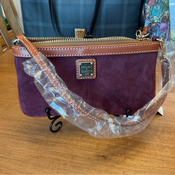 Dooney & Bourke | Bags | Dooney Bourke Wine Suede Wristlet New | Poshmark
